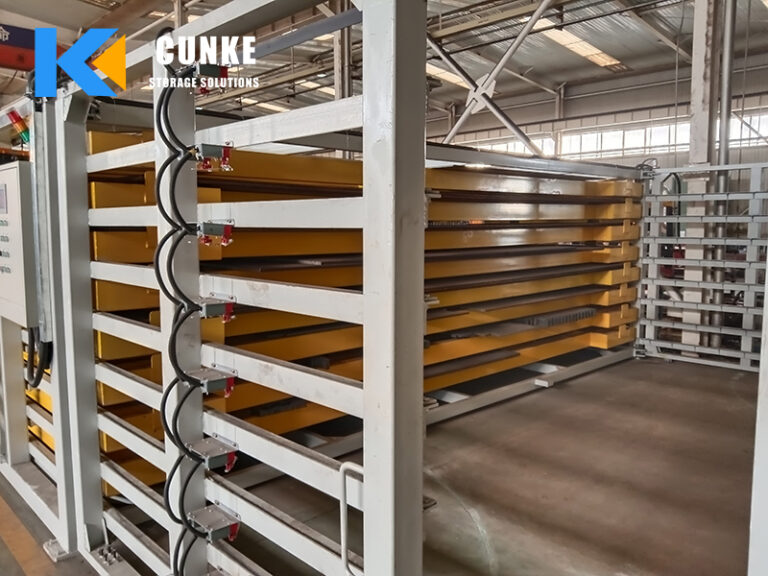 Motorized Sheet Metal Racks | Motorized Roll Out Sheet Metal Rack