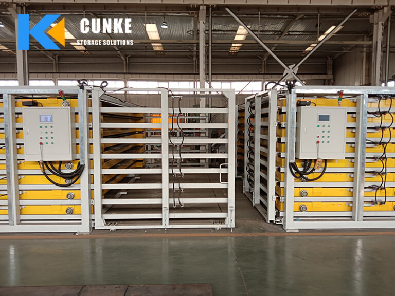 Motorized Sheet Metal Racks | Motorized Roll Out Sheet Metal Rack