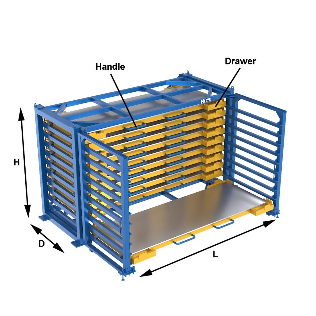 PULL OUT SHEET METAL RACK - CK